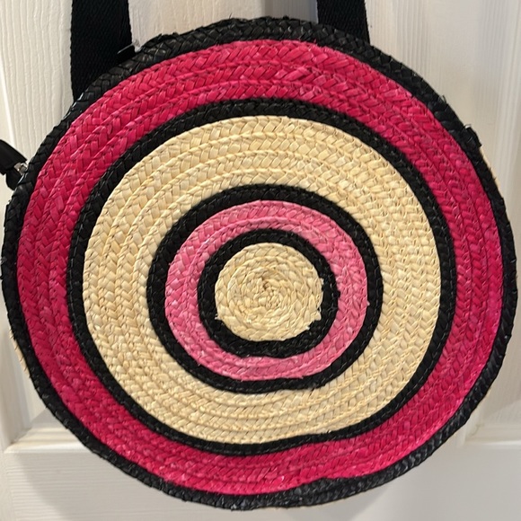 Magid | Bags | Circular Straw Pink Purse Nwt | Poshmark